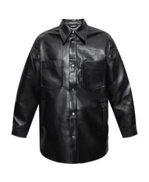 Nanushka Patch Pocket Long-sleeved Overshirt - Black