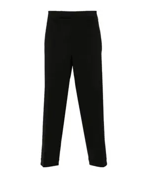 Neil Barrett Barrett Slim Regular Rise Metal Hem Adjuster Trousers - Black