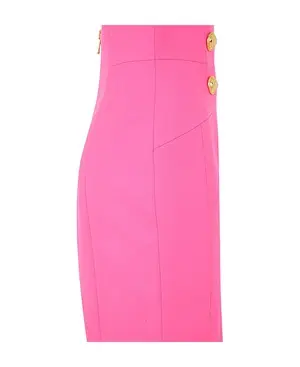 Balmain Logo-button Pencil Skirt