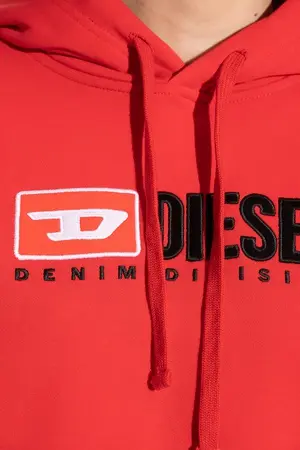 DIESEL® Logo-embroidered Cotton Hoodie