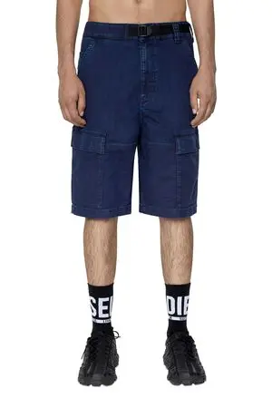 DIESEL® Belted Denim Cargo Shorts