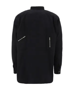 Comme Des Garçons Zip Detailed Buttoned Shirt