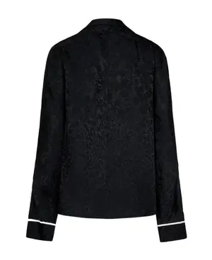 Off-White Floral Jacquard V-neck Blouse