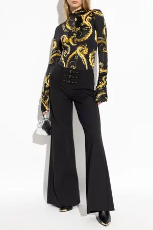 Versace Belted Wide-leg Pants