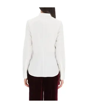 Stella McCartney Logo Long-sleeve Poplin Shirt