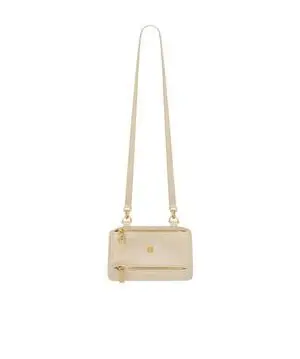 Givenchy Mini Pandora Bag In Grained Leather - Natural Beige