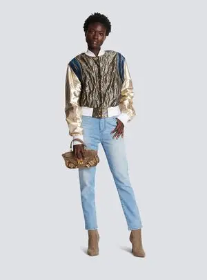 Balmain High Waist Straight Leg Jeans