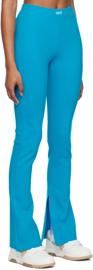 Off-White Printed High Waist Leggings - Blue