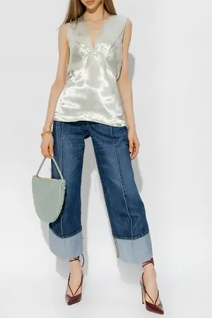 Bottega Veneta Sleeveless Satin Top