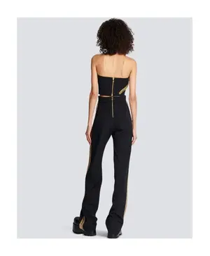 Balmain Embroidered Wool Tuxedo Trousers