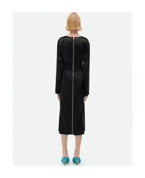 Bottega Veneta Logo Satin Dress