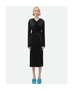 Bottega Veneta Logo Satin Dress