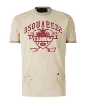 Dsquared2 Logo Printed Crewneck T-shirt - Light Brown
