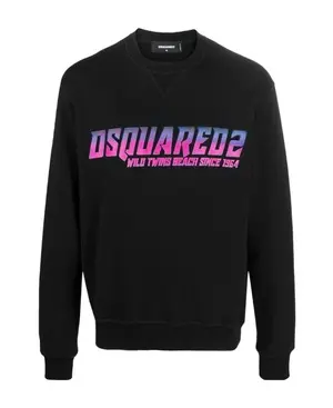 Dsquared2 Logo-print Crew-neck Sweatshirt - Black