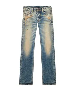 DIESEL® 1985 Larkee Distressed Straight Jeans - Blue