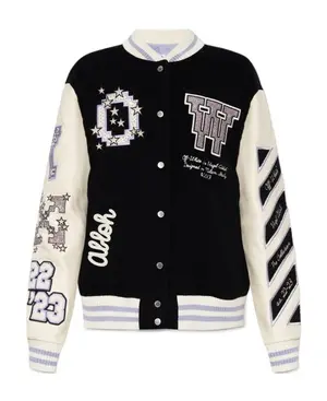 Off-White Button Detailed Long-sleeved Jacket