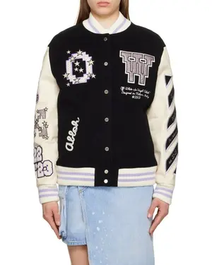 Off-White Button Detailed Long-sleeved Jacket