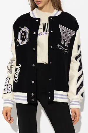 Off-White Button Detailed Long-sleeved Jacket