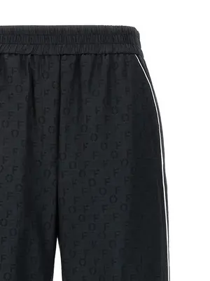 Off-White Off Jacquard High Waist Pajama Pants