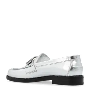 Dsquared2 Gothic Metallic Logo Plaque Loafers