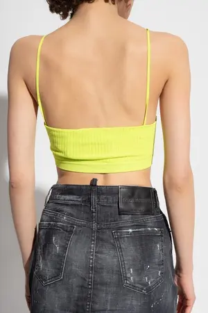 Dsquared2 Ribbed-knitted Cropped Bralette