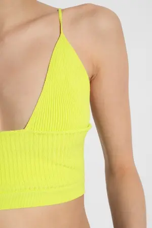 Dsquared2 Ribbed-knitted Cropped Bralette