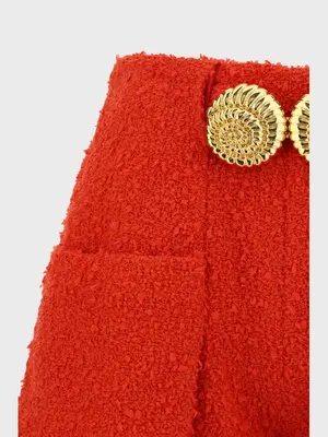 Balmain High Waist Tweed Shorts