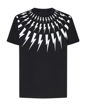 Neil Barrett Graphic-print Cotton T-shirt - Black