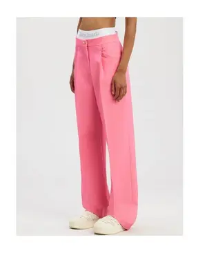 Palm Angels Pleated Tailored Wide-leg Trousers
