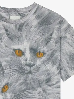 Givenchy Printed Cat T-shirt In Cotton