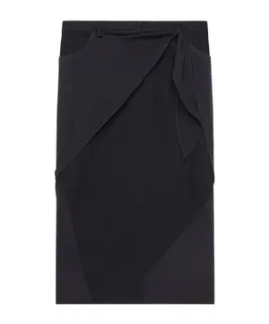 COURREGES Draped Denim Skirt