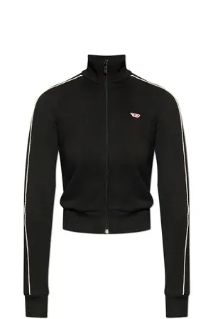 DIESEL® F-jamila-piping-d Zipped Sweatshirt - Black