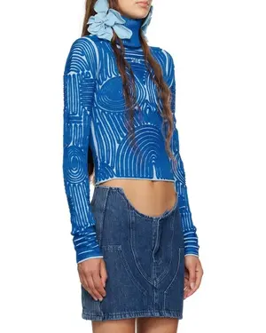 Off-White Flower Vortix Embroidered Top