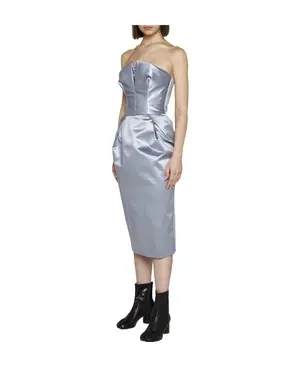 MAISON MARGIELA Cintzed Draped Satin Dress