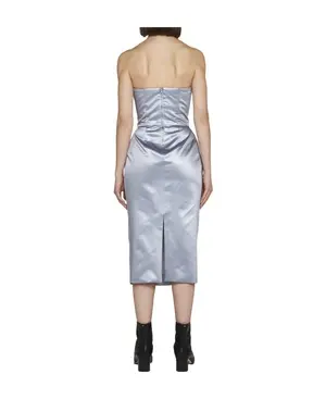 MAISON MARGIELA Cintzed Draped Satin Dress