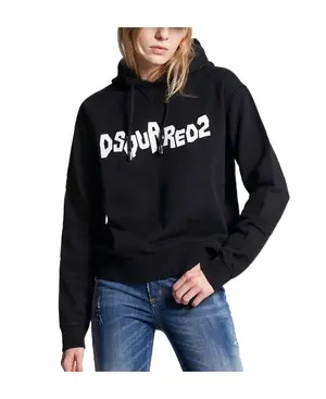 Dsquared2 Logo Printed Drawstring Hoodie