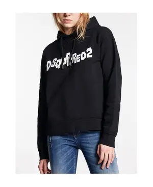 Dsquared2 Logo Printed Drawstring Hoodie