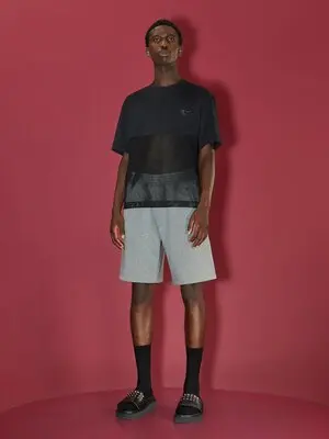 Neil Barrett Mesh-panel T-shirt