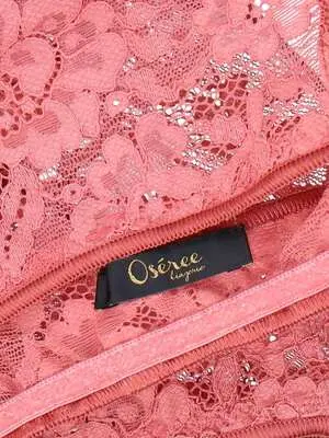 Oseree Floral-laced Cropped Sports Bra