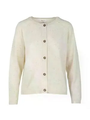 Maison123 Billly Cashmere Flecked Cardigan - White