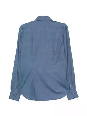 ALESSANDRO GHERARDI Spread-collar Button-down Shirt - Blue