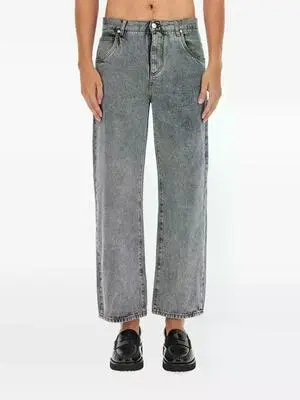 Etro Acid-wash Bootcut Jeans - Grey
