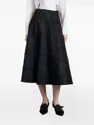 Antonio Marras Rose-motif Fil-coupé Midi Skirt