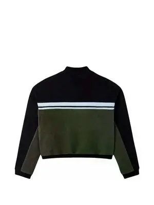 GV GALLERY X Raspberry Hills Cropped Quarter-zip Sweatshirt - Black
