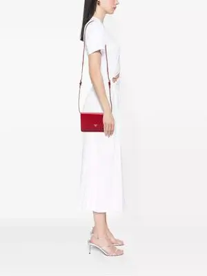 Prada 2010-2026 Saffiano Wallet On Strap Crossbody Bag