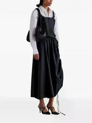Antonio Marras Ruched Taffeta Midi Skirt