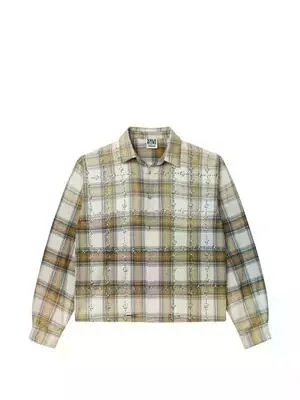 VALE FOREVER Crystal-embellished Checked Shirt
