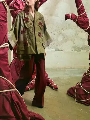 Antonio Marras Rose-embroidered Parka