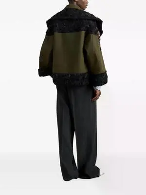 Antonio Marras Embroidered-rose Cape-detail Jacket