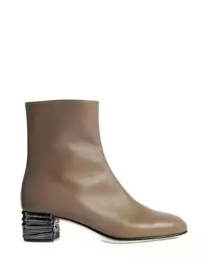 Antonio Marras Sculptural-heel Leather Ankle Boots